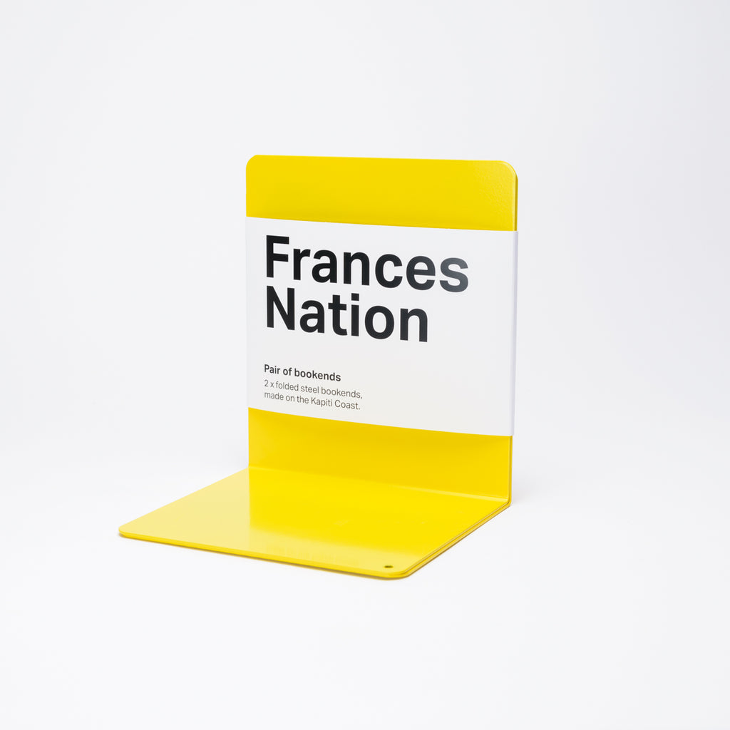 Buy steel book end made in Wellington, NZ – Frances Nation