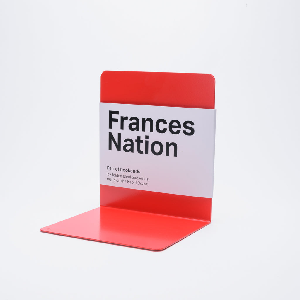 Buy steel book end made in Wellington, NZ – Frances Nation