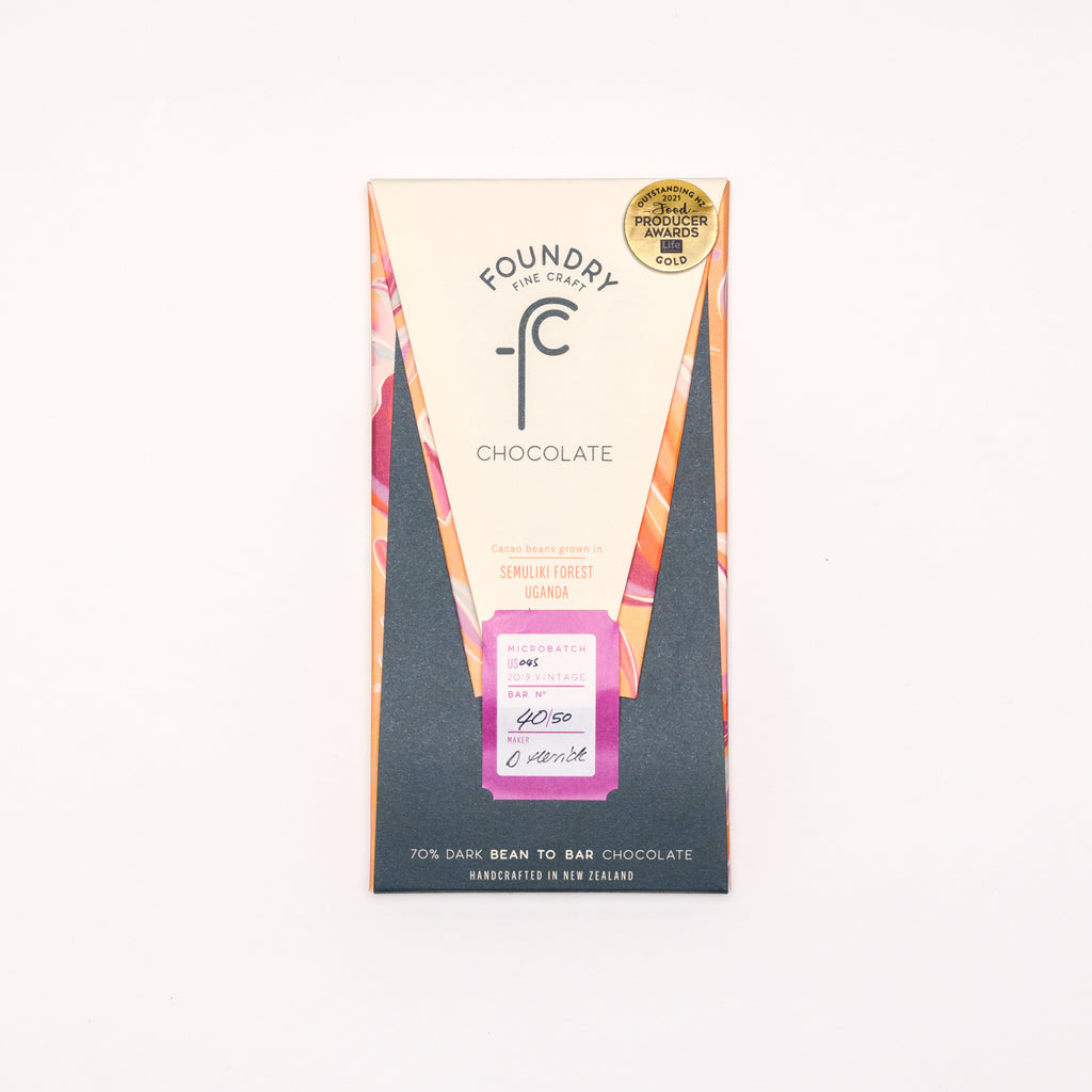 Foundry Chocolate single-origin bar made in Mahurangi, New Zealand, th ...